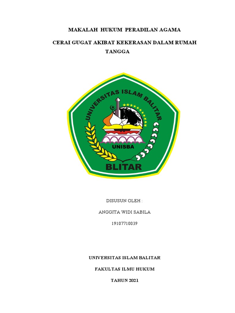 Cerai Gugat Akibat Kekerasan Dalam Rumah Tangga | PDF