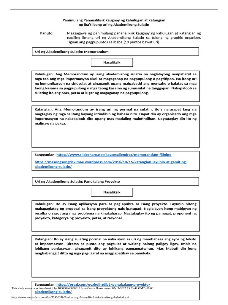 Panimulang Pananaliksik Akademikong Sulatin | PDF Panimulang Pananaliksik Akademikong Sulatin | PDF