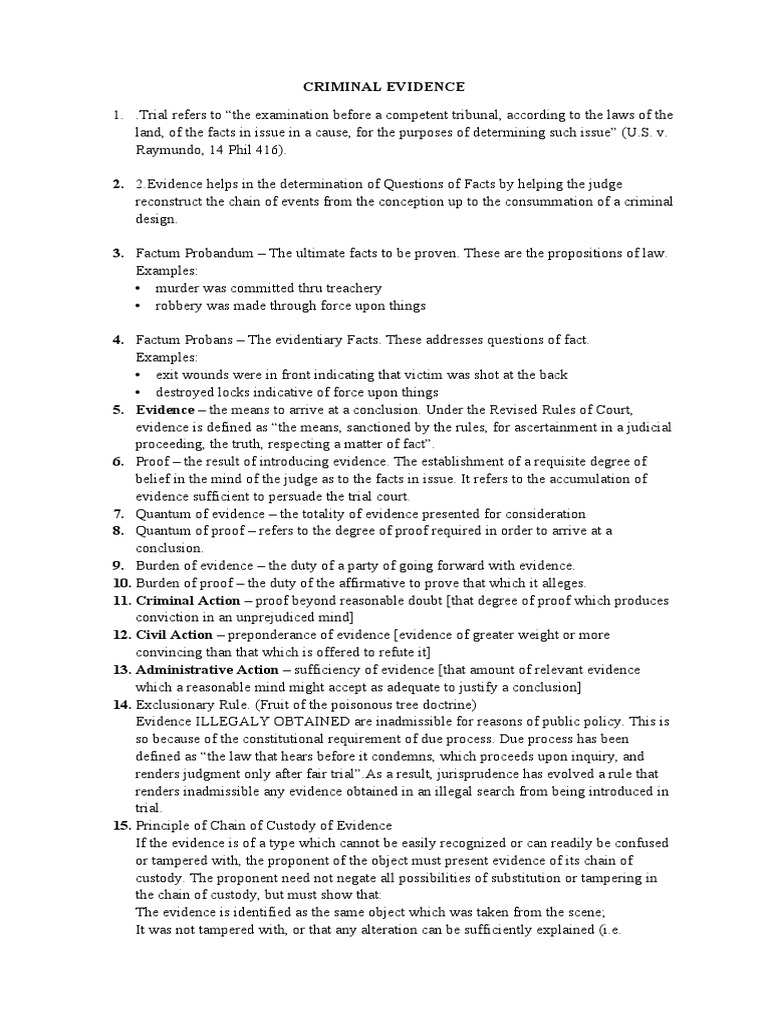 Dot Evidence | PDF | Evidence (Law) | Burden Of Proof (Law)