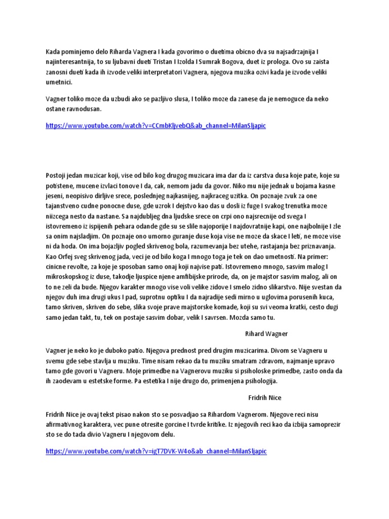 Rihard Wagner Master Rad | PDF