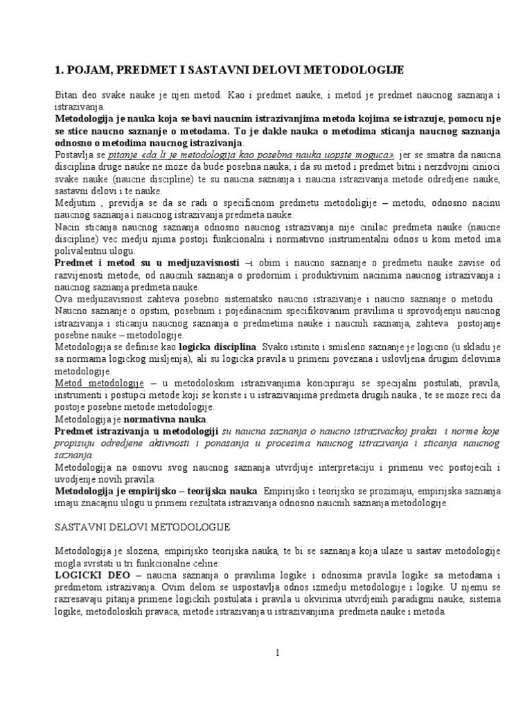 Metodologija Skripta Pdf
