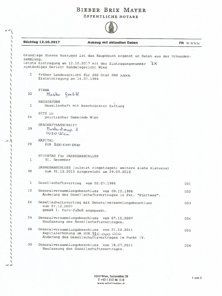 Auszug Mit Aktuellen Daten | PDF