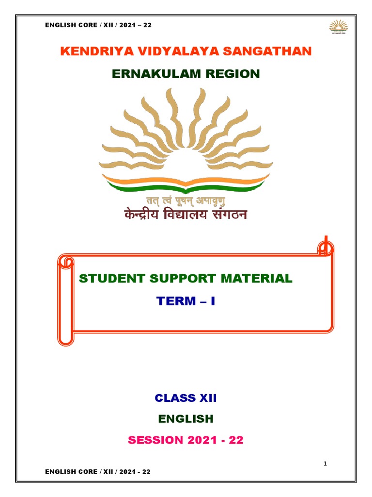 Student Support Material Class Xii - 2021 - 22 | PDF | Reading Comprehension