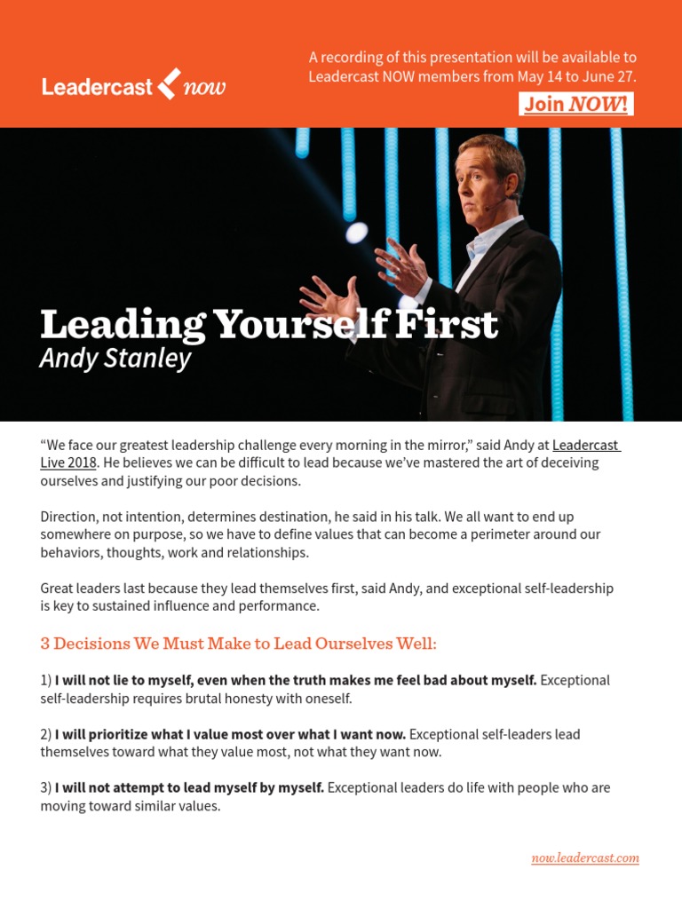 Leading Yourself First | PDF