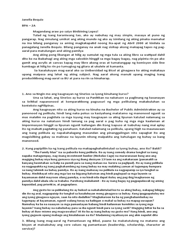 BEQUIO, JANELLA - Gawain 1 (SineSos) | PDF