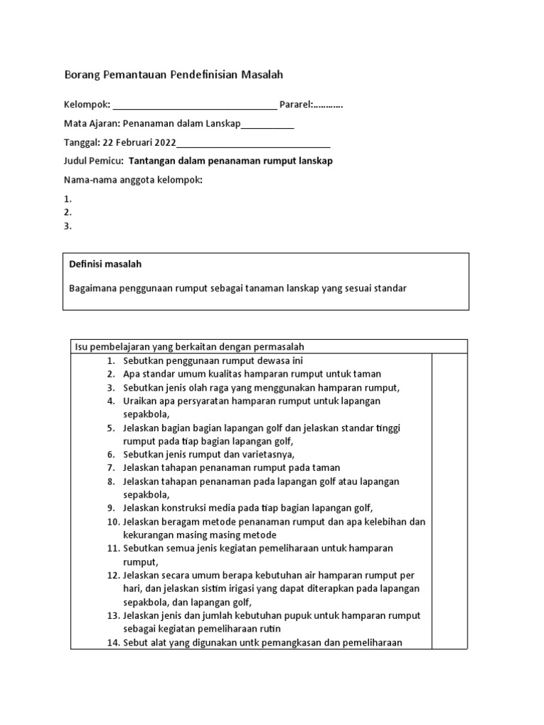 Penanaman Rumput | PDF