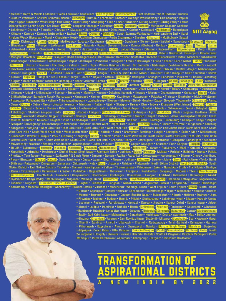Transformation of Aspirational Districts - Niti Aayog | PDF ...