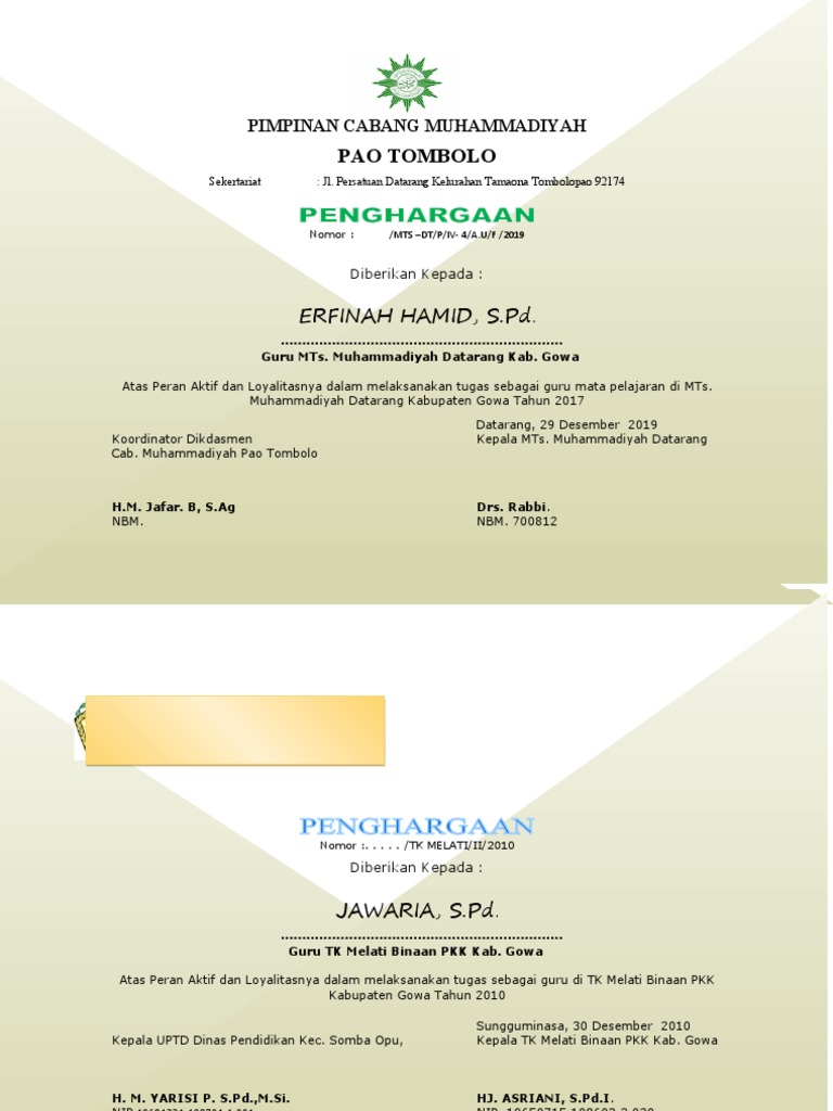 Sertifikat - PBM | PDF