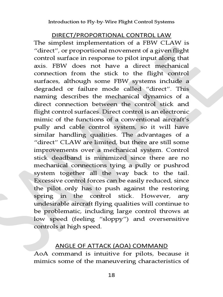 Introduction To Fly-By-Wire Flight Control Systems - Sample For Web Embed | PDF | Aircraft ...