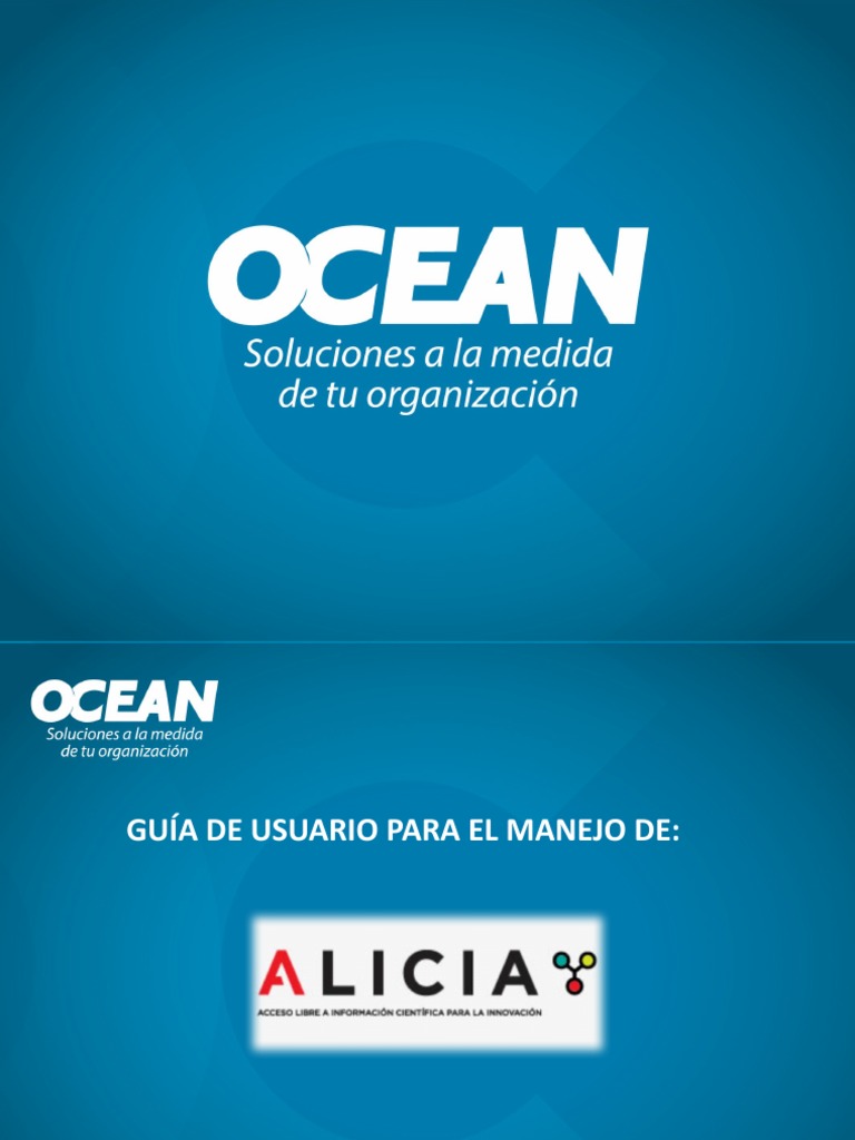 Alicia Ocean | PDF | Tecnologías de la información | Ciencias de la ...