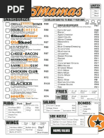 RocoMamas Menu and Prices Overview | PDF | Sauce | Bacon