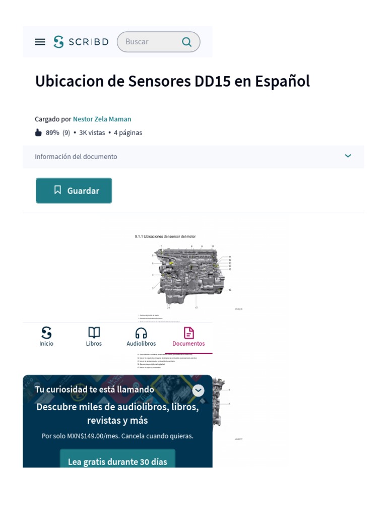 Ubicacion de Sensores DD15 en Español - PDF - Turbocompresor - Motor ...