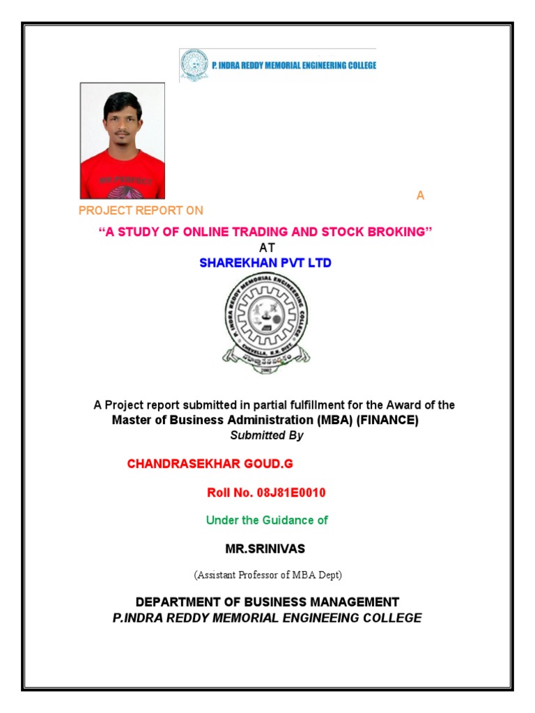 Study of Online Trading and Stock Broking - 240548718 | PDF | Stocks ...