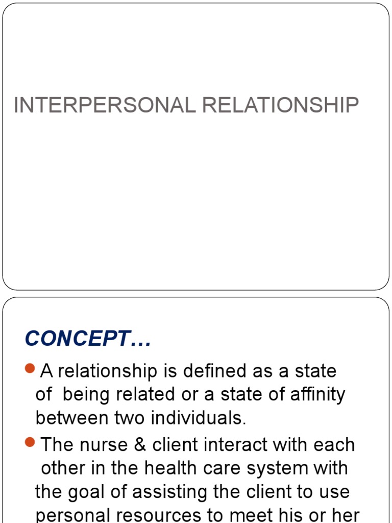 Interpersonal Relationship | PDF | Nursing | Empathy