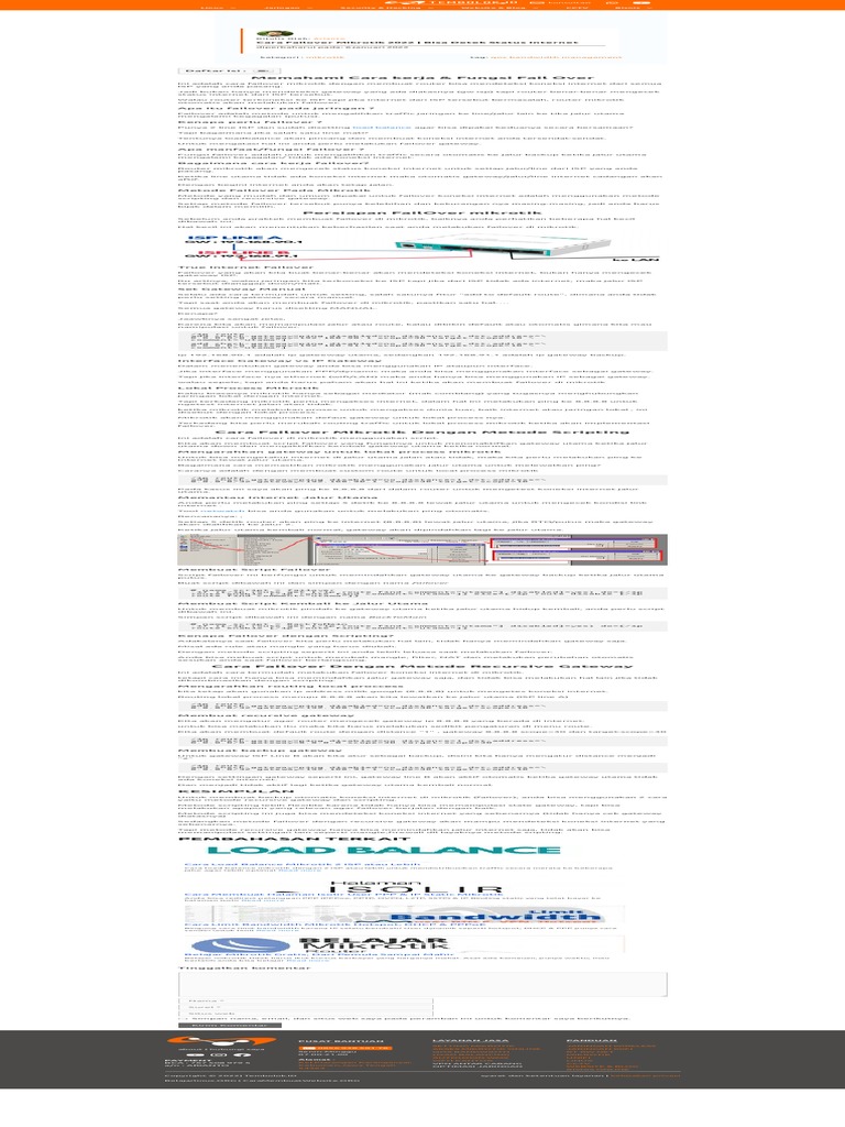 Tembolok Id Cara Failover Mikrotik | PDF | Komputer