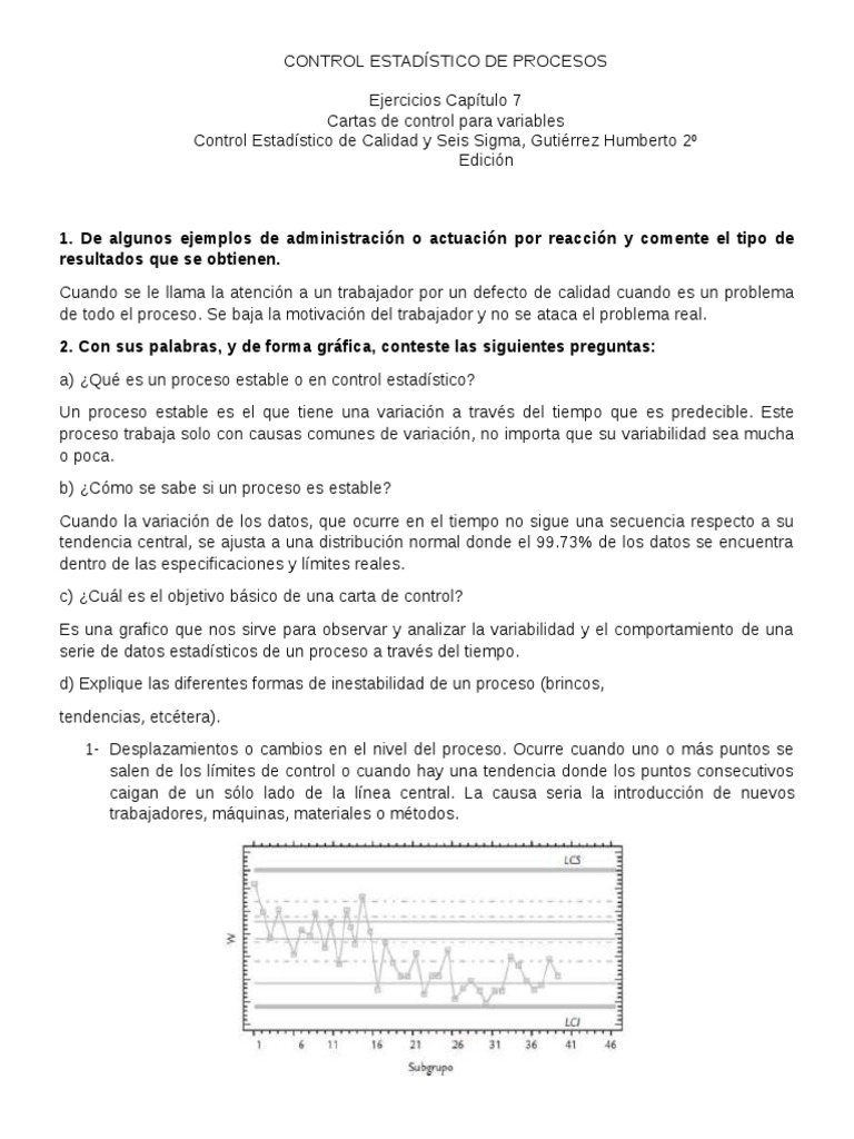Ejercicios Cap 7 Guti Rrez Humberto | PDF | Desviación Estándar | Estadísticas