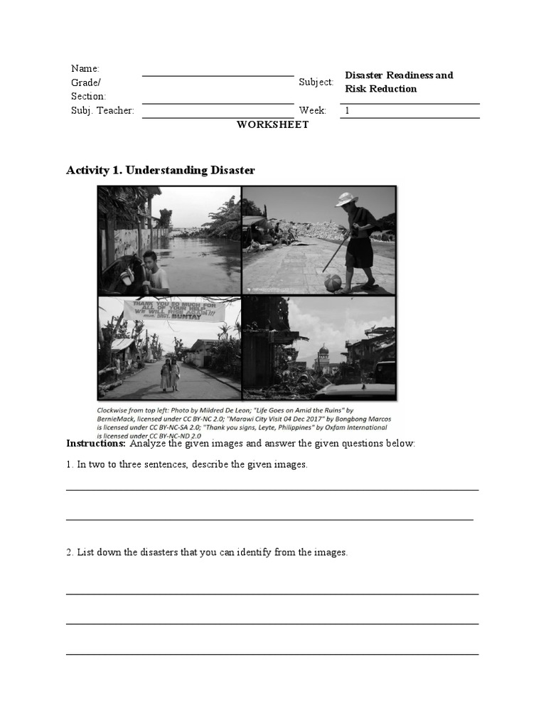 Worksheet DRRR q3 Module 1 | PDF | Volcano | Tropical Cyclones