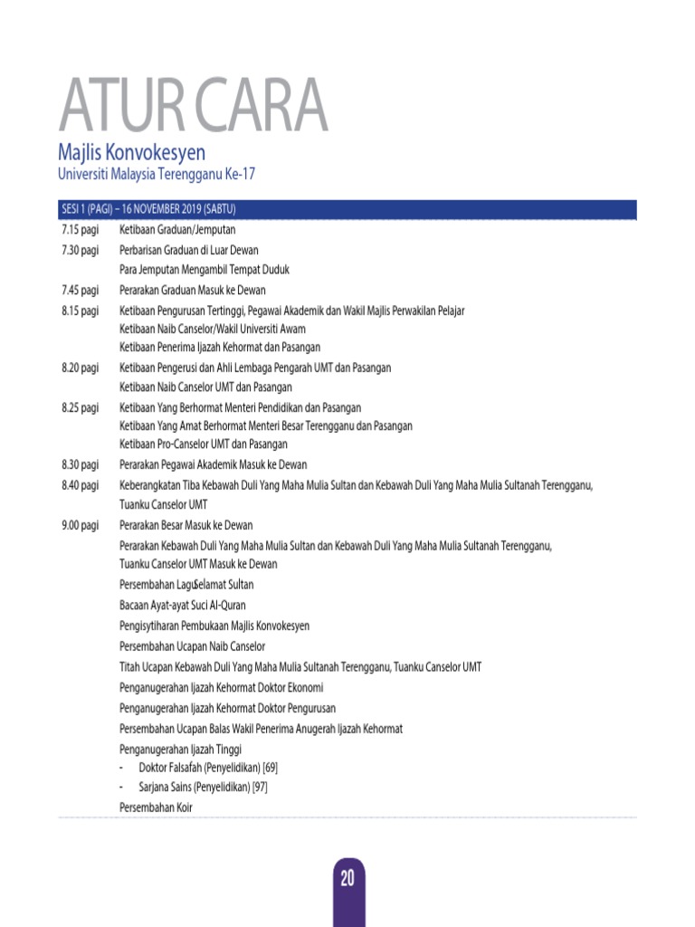 Aturcara Majlis | PDF