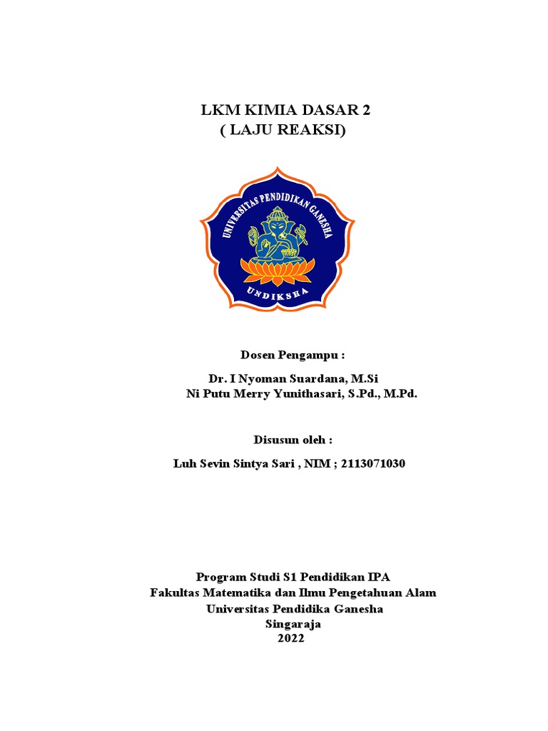 LKM Laju Reaksi 2 | PDF