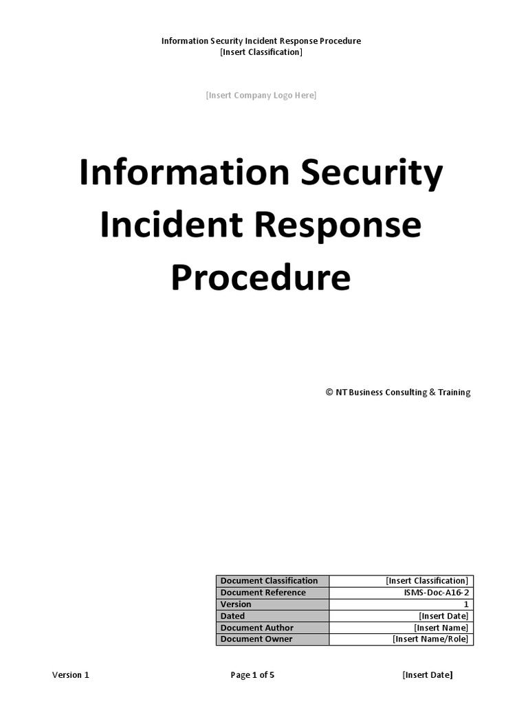 Incident Response Procedure | PDF | Information Security | Information