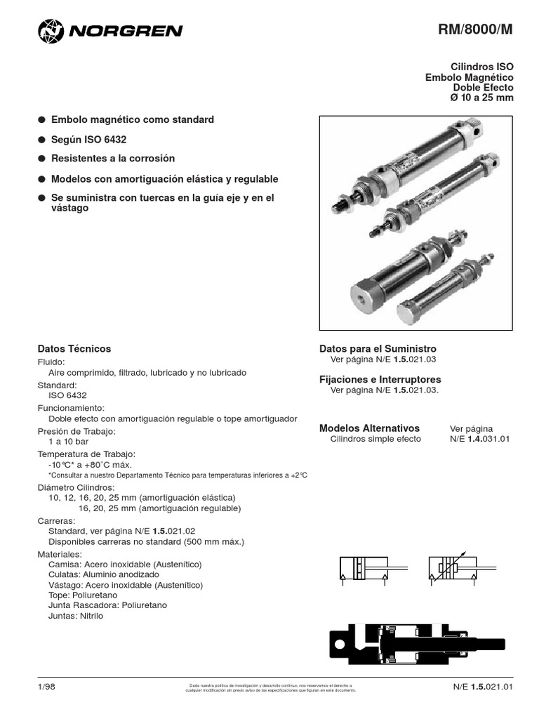 Cil Iso 6432 | PDF | Pistón