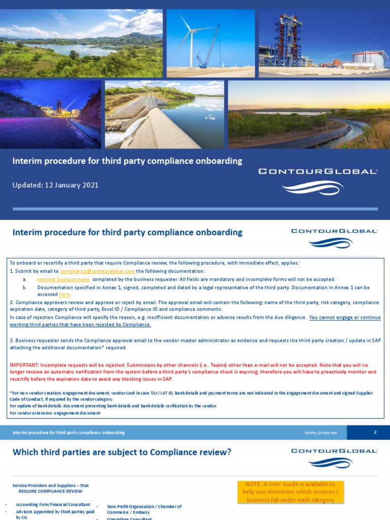 Interim Procedure For Third Party Compliance Onboarding - 8 1 2021 ...