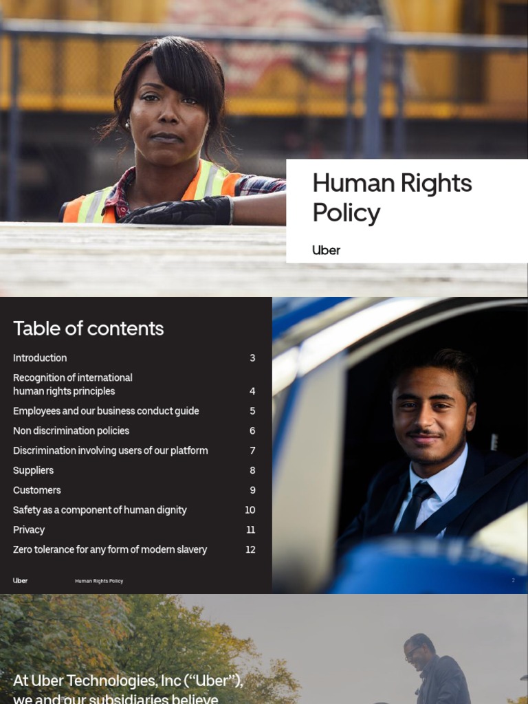 Uber's Comprehensive Human Rights Policy | PDF | Privacy | Discrimination