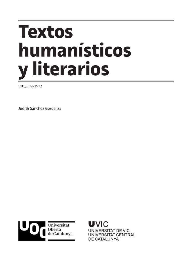 Textos Humanisticos y Literarios | PDF | Ensayos | Narración