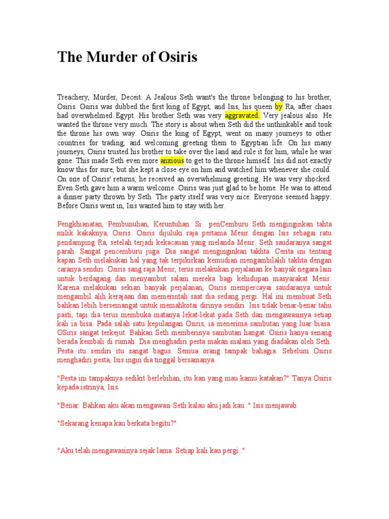The Murder of Osiris | PDF | Nature