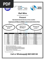 RailWire Broadband Data Plans | PDF | Communication | Cyberspace