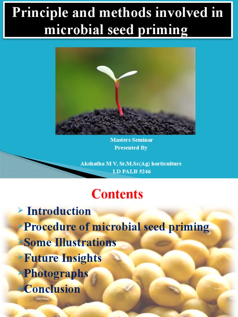 17principle and Methods Involved in Microbial Seed Priming | PDF | Seed ...