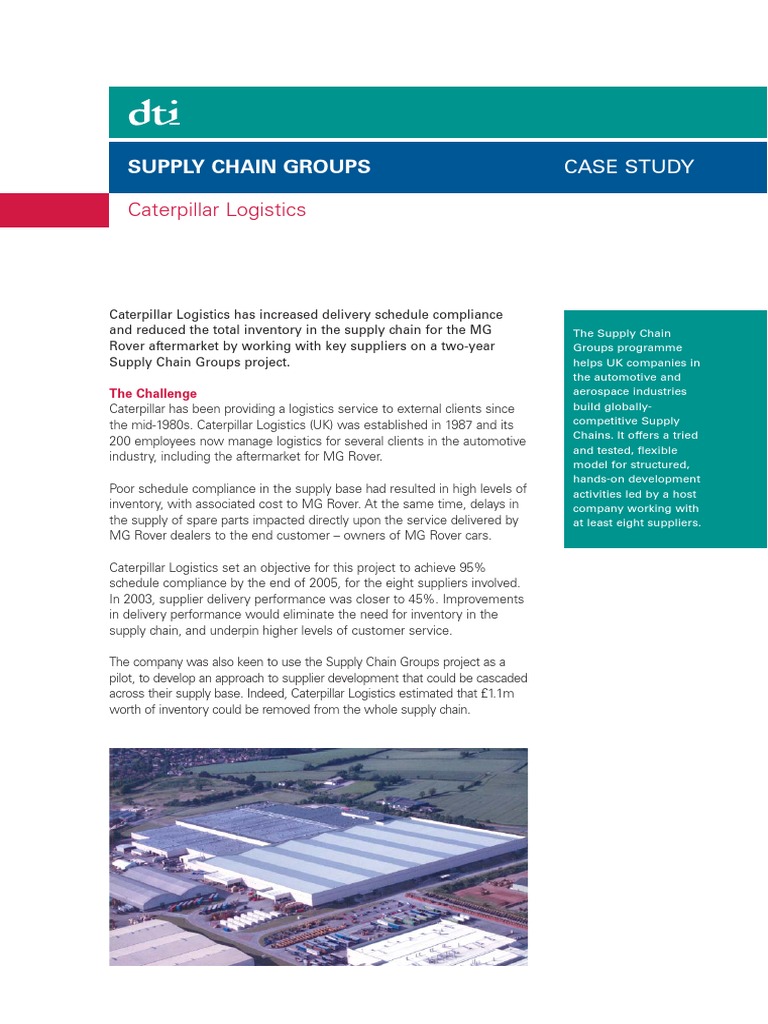 Supply Chain Groups: Caterpillar Logistics | PDF | Supply Chain | Logistics