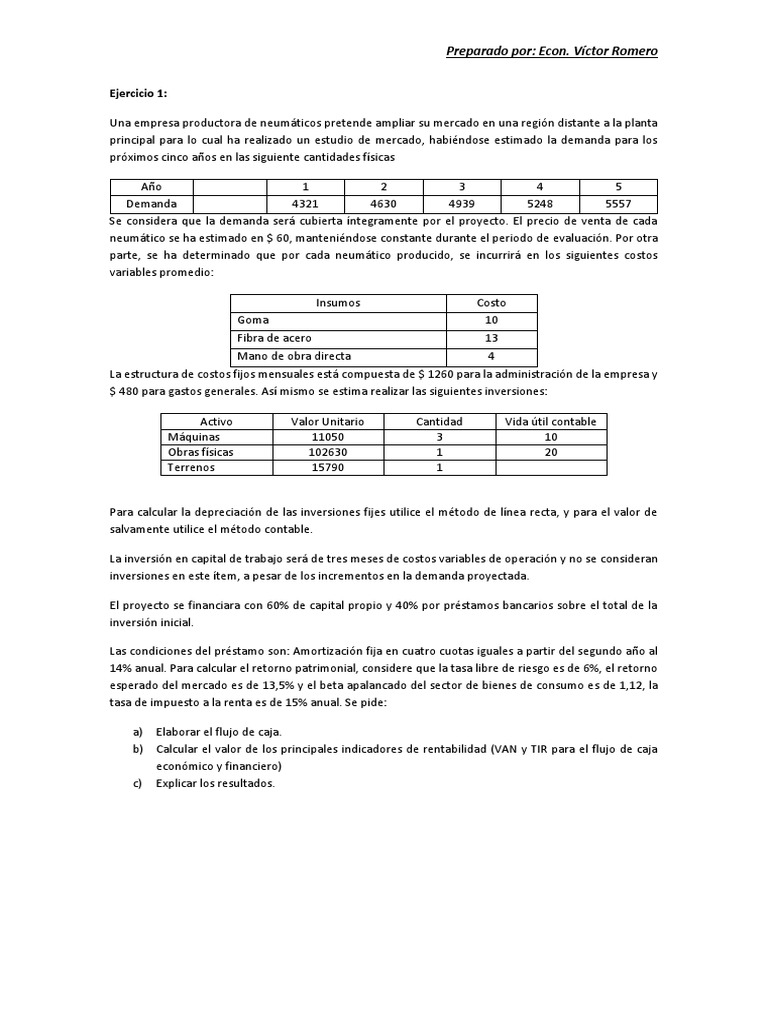 Ejercicios Flujo de Caja - 2 | PDF | Amortización (Negocio) | Economias