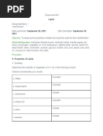 Brown Paper Test for Lipids | PDF | Lipid | Chemistry