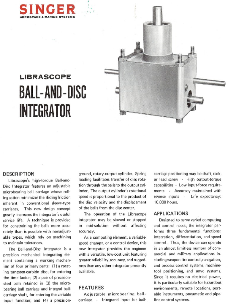 Ball and Disc Integrator | PDF | Trigonometric Functions | Integral