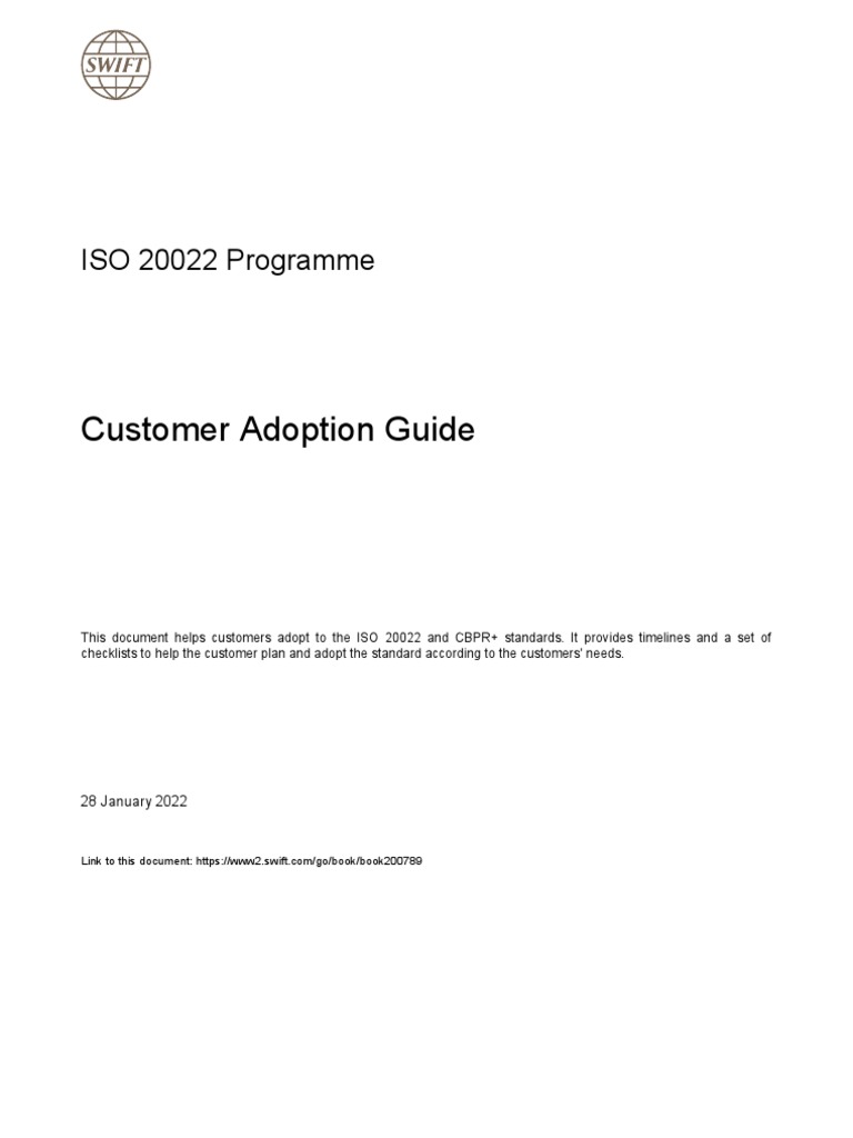 1.3.2 ISO 20022 - Customer Adoption Guide | PDF | Online And Offline ...
