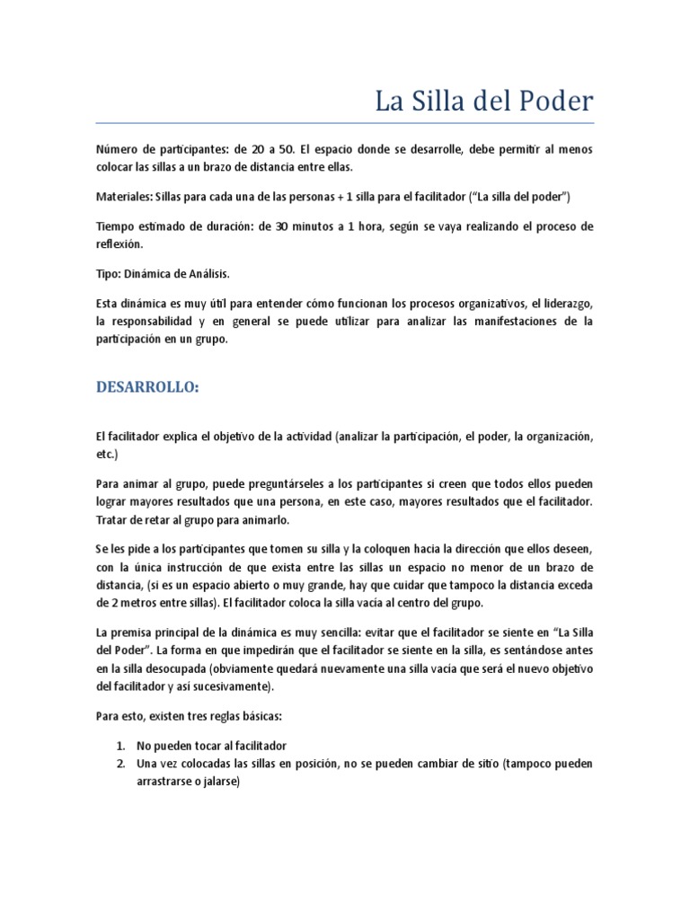 La Silla Del Poder | PDF