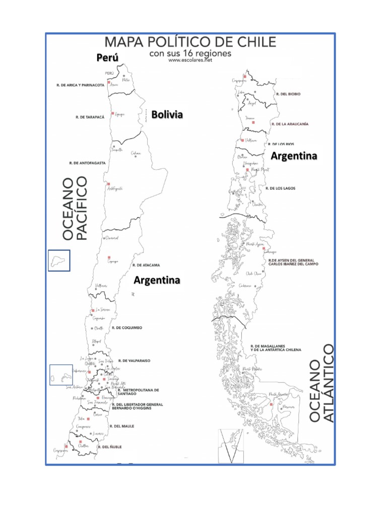 Mapa de Chile Actualizado | PDF