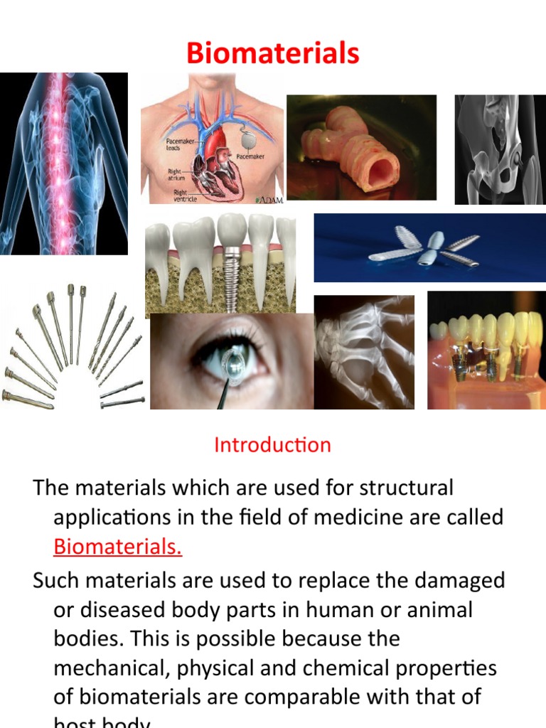 Applications of Biomaterials | PDF | Biomaterial | Implant (Medicine)