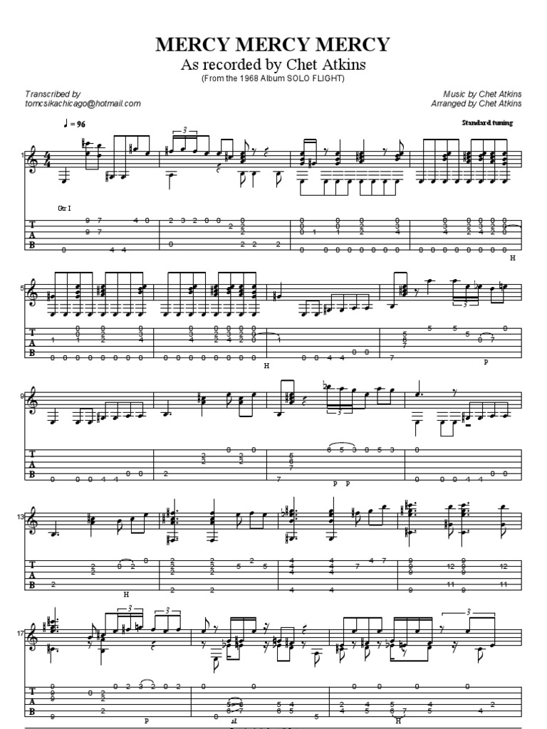 Chet Atkins Mercy Mercy Mercy | PDF