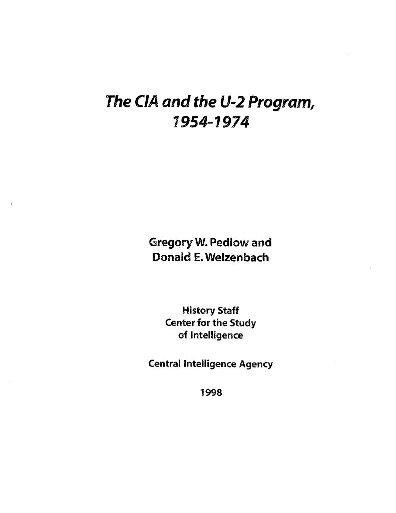CIA and U2 History | PDF