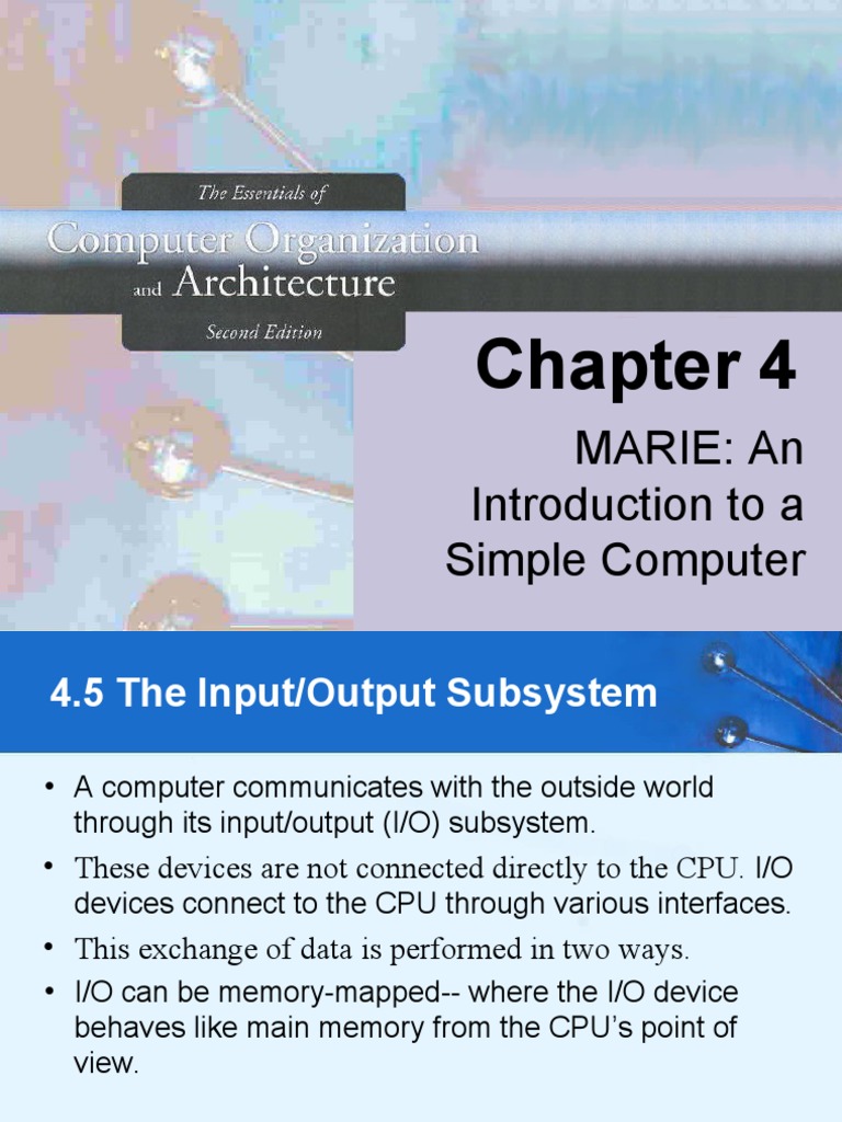 Marie: An Introduction To A Simple Computer | PDF | Input/Output | Central Processing Unit
