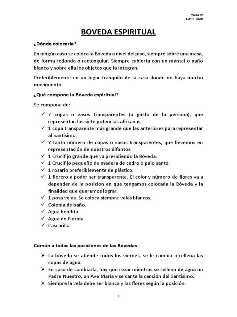 Boveda Espiritual | PDF