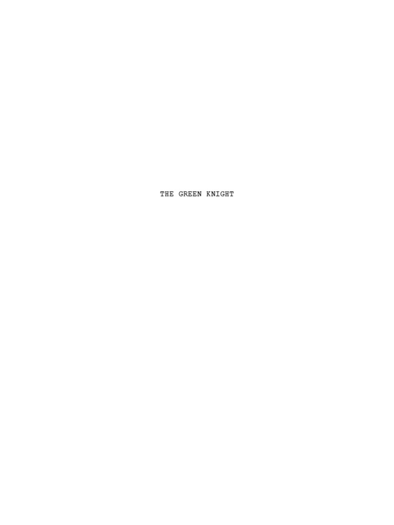 The Green Knight | PDF | Green Knight | Gawain