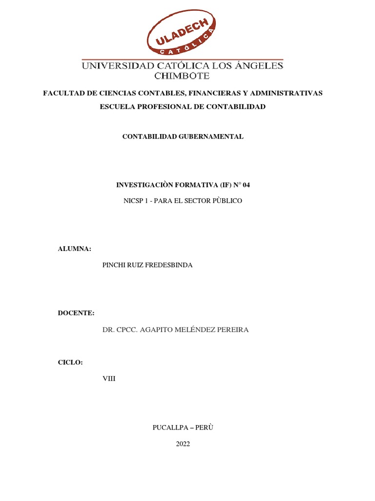 Nicsp 1 para El Sector Pùblico | PDF | Contabilidad | Estado financiero