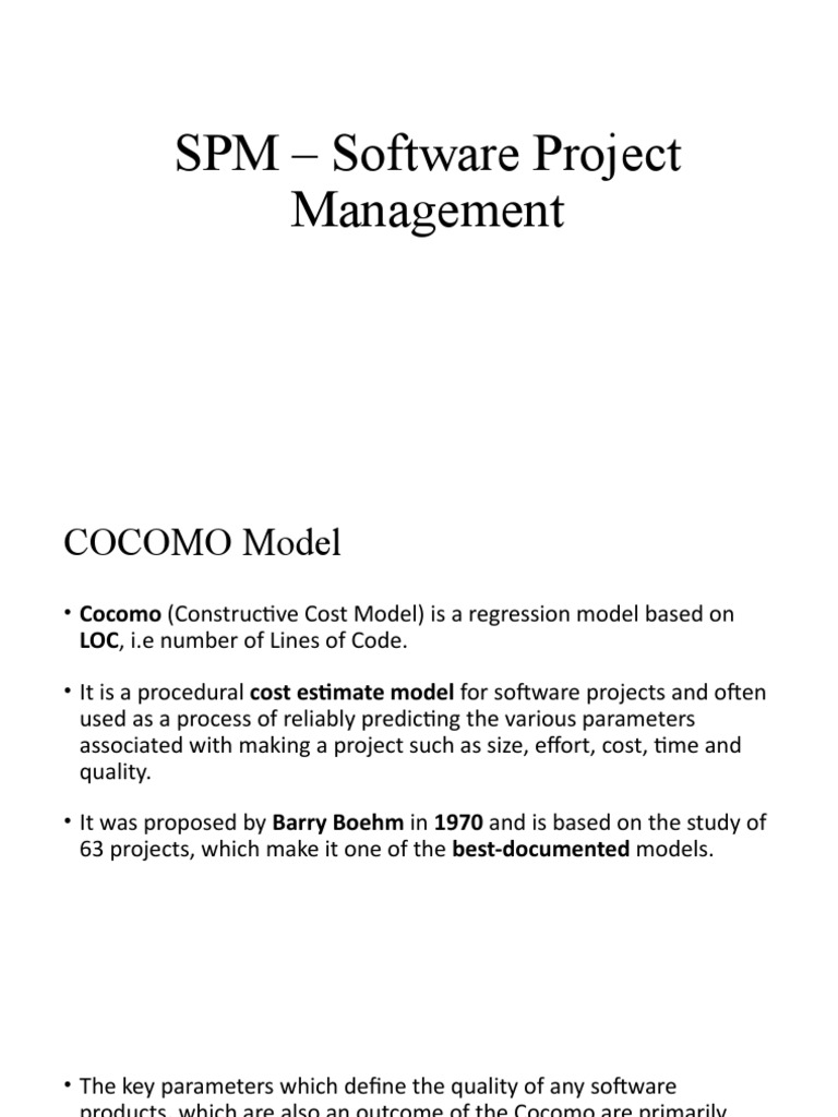 SPM - Software Project Management | PDF | Systems Engineering ...