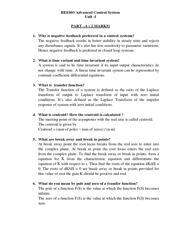 Advanced Control Solved Problems | PDF | Stability Theory | Control Theory