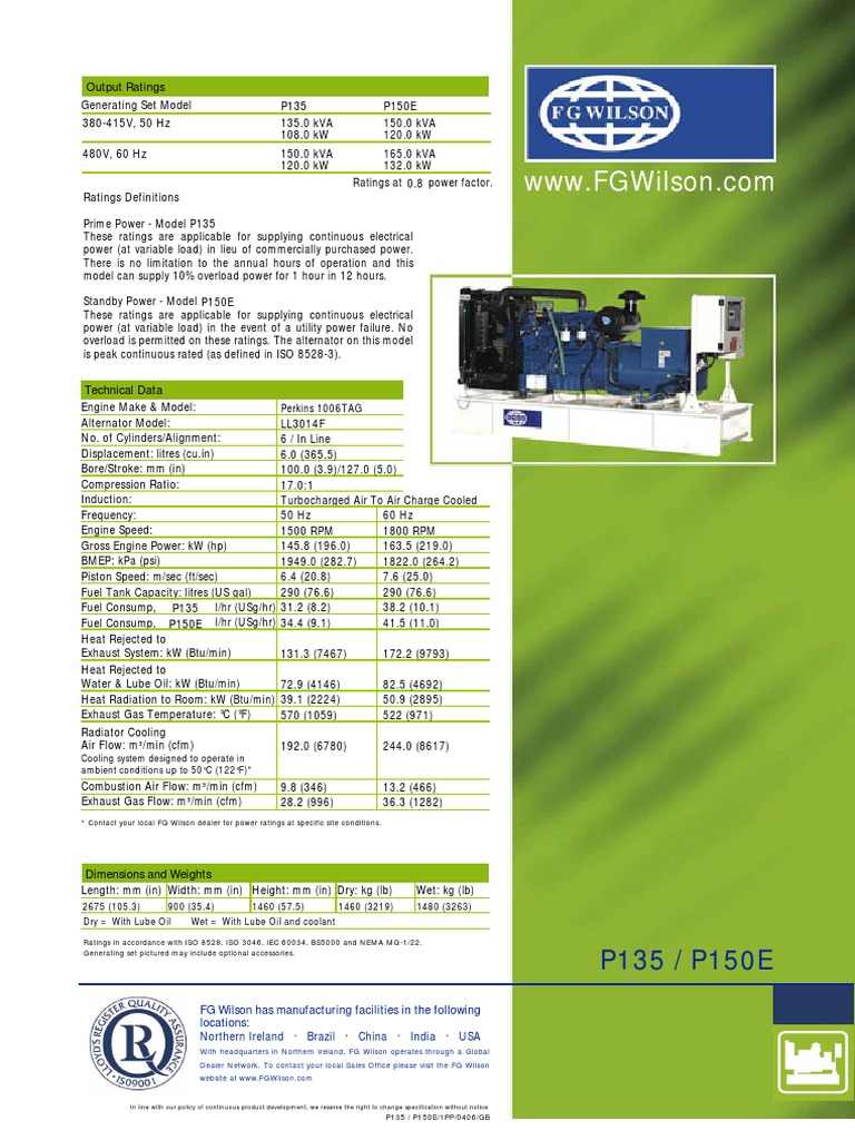 Perkins 1006TAG | PDF | Engines | Horsepower