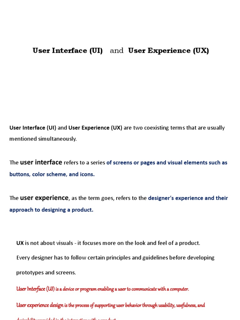 UI-UX Note1 Class Unit-1 | PDF | User Interface | Graphical User Interfaces