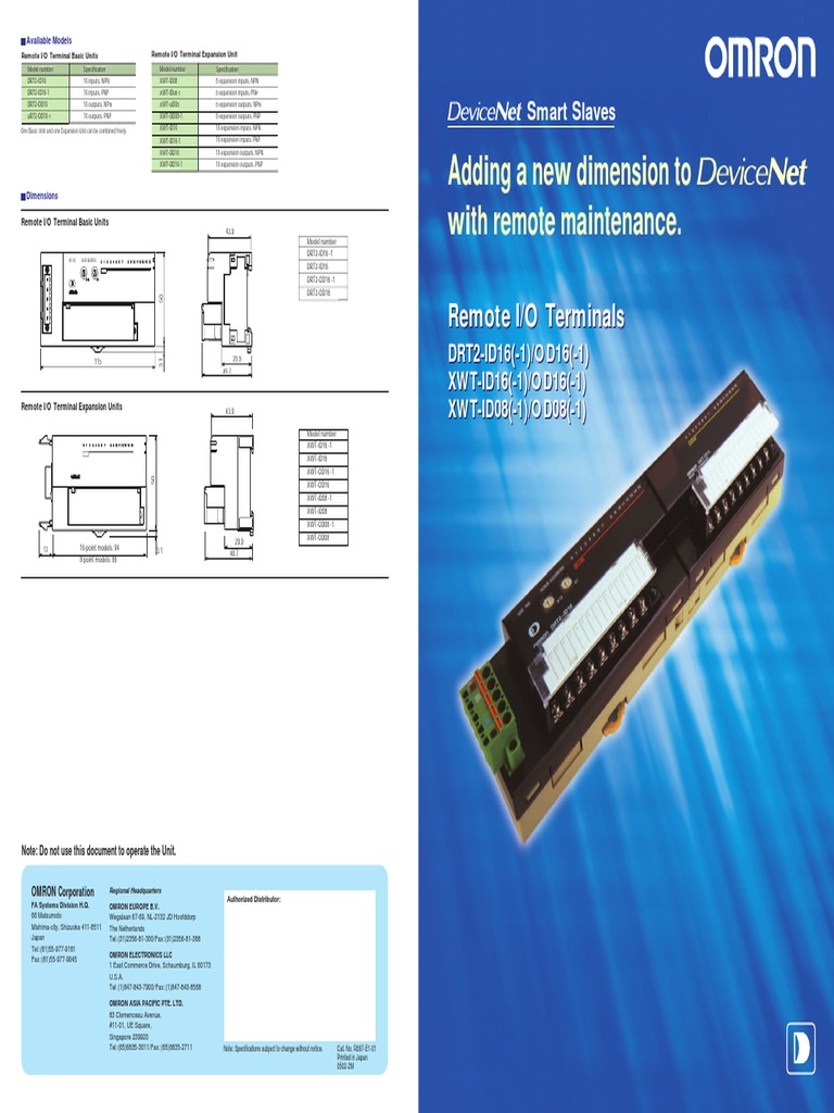 DRT2 Device Net Remote Terminal Series | PDF | Bipolar Junction ...